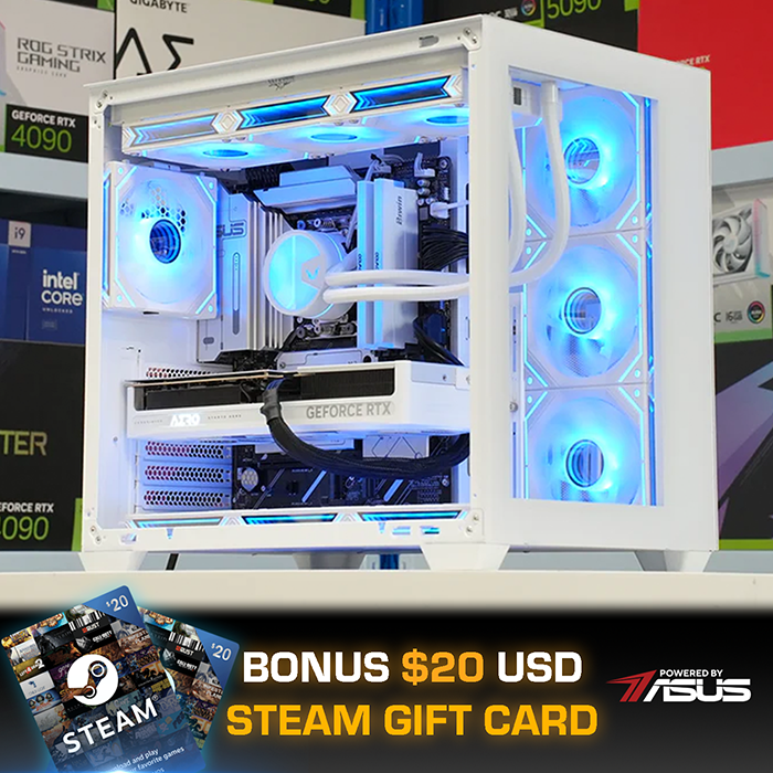 Prism Ultra White | RTX 5080 | Ryzen 7800X3D | Radium PCs